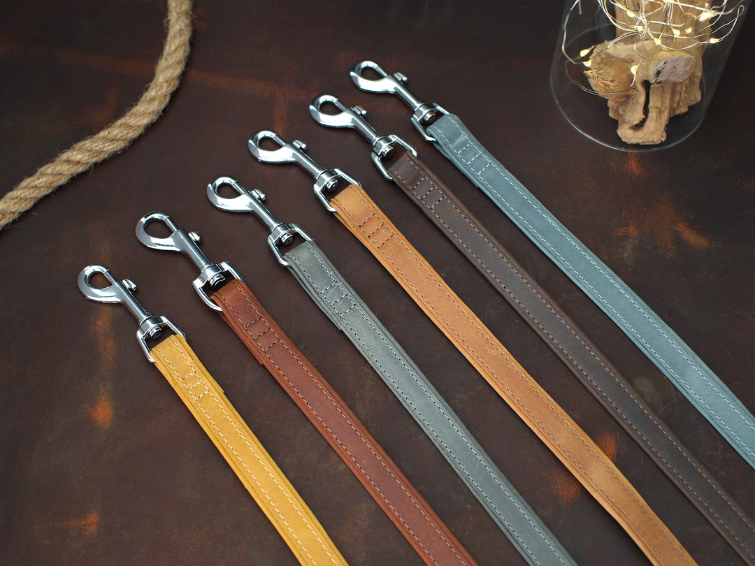 Personalized Leather Dog Leash With Name Engraving, Custom Dog Leashes ...