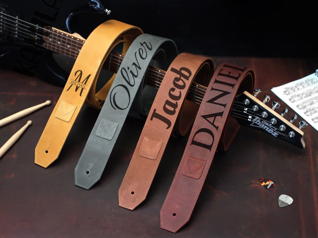 Soft Leather Guitar Strap for Guitarist, Wide Guitar Straps With ...
