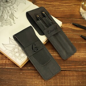 Leather Pen Sleeve 6 Colors Available, Personalized Pen Case, Fountain ...