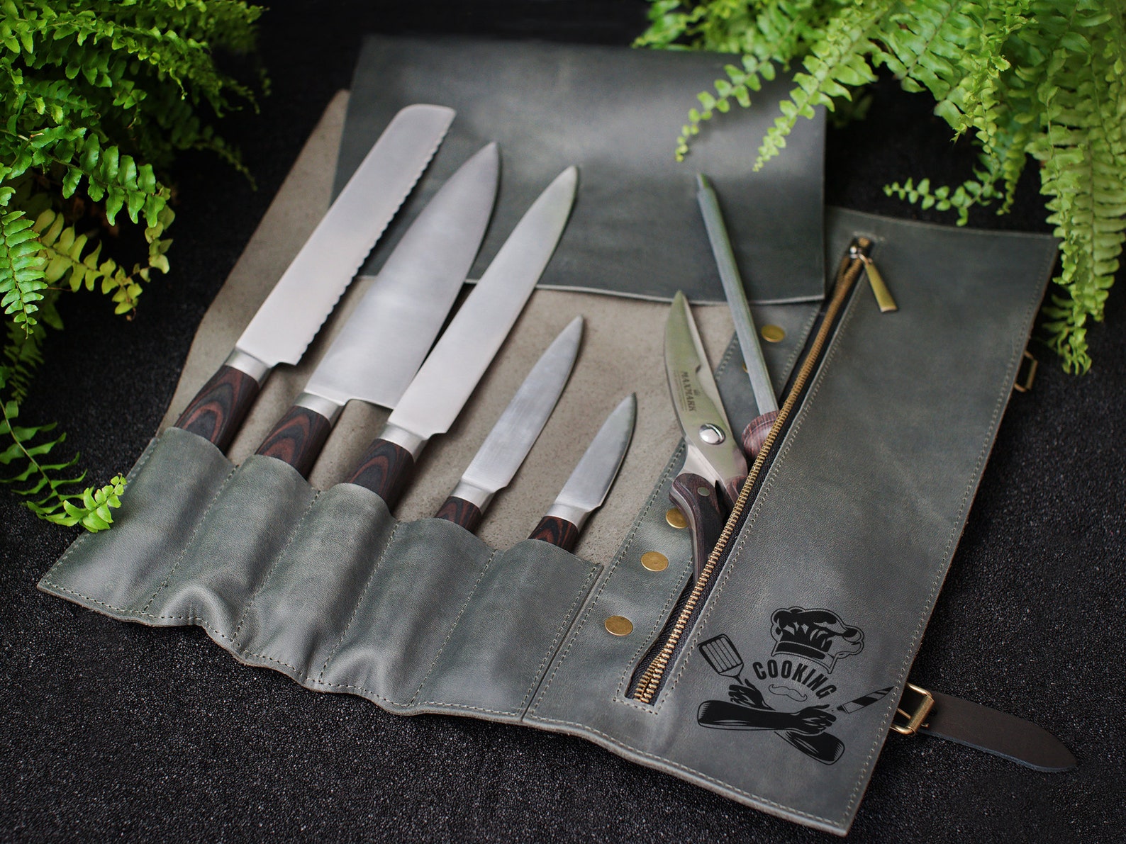 Personalized Leather Knife Roll Custom Knife Case Leather - Etsy