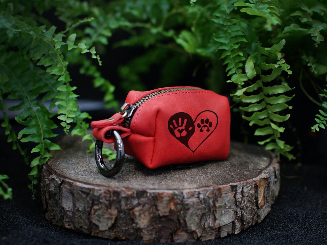 Personalized Dog Poop Bag Holder Leather Dog Waste Bag | Etsy