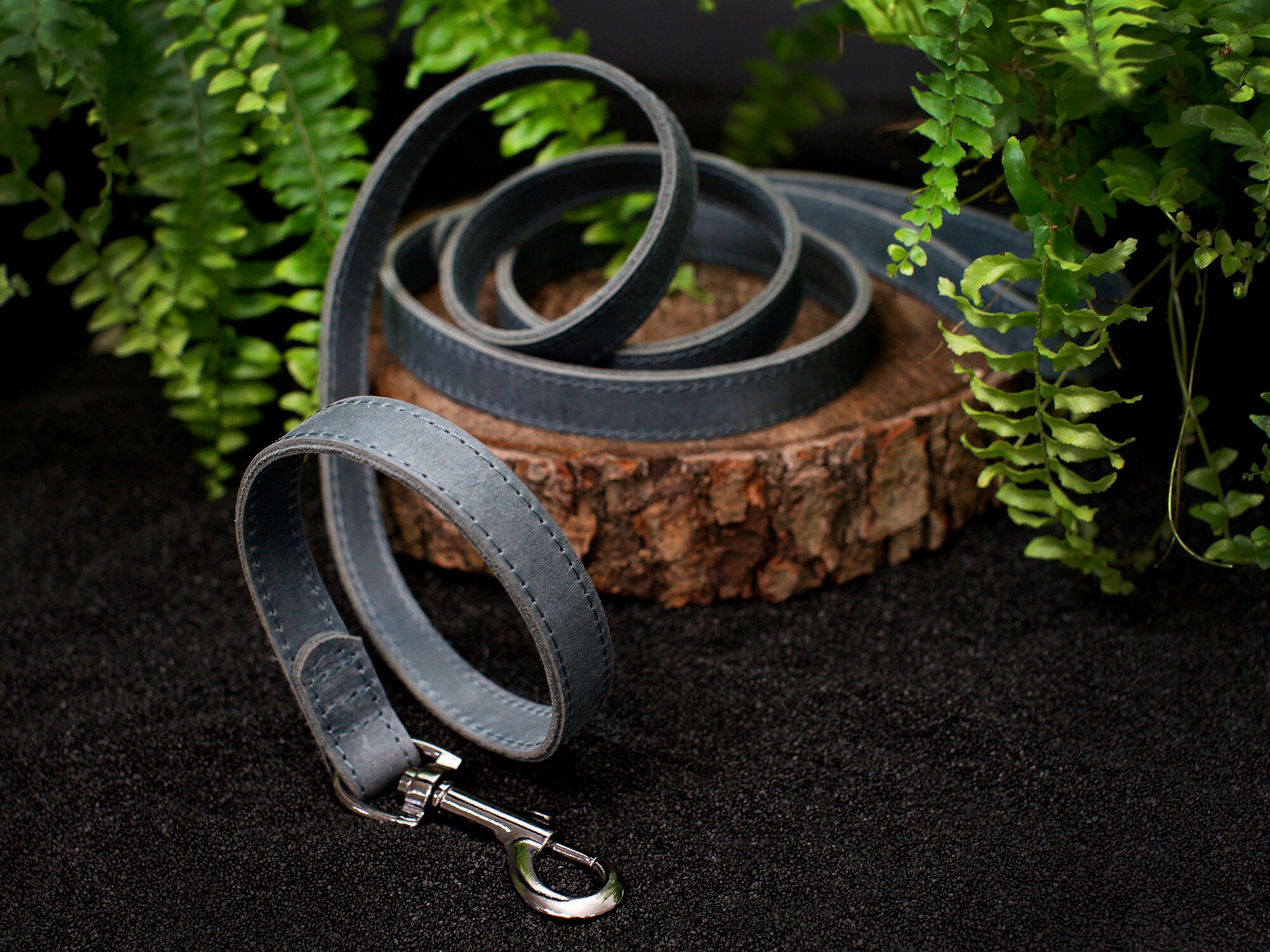 Leather Dog Leash Personalized Dog Leash 5FT Durable Dog | Etsy