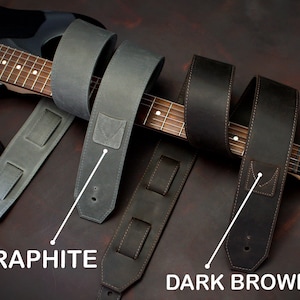 Soft Leather Guitar Strap for Guitarist, Wide Guitar Straps With ...
