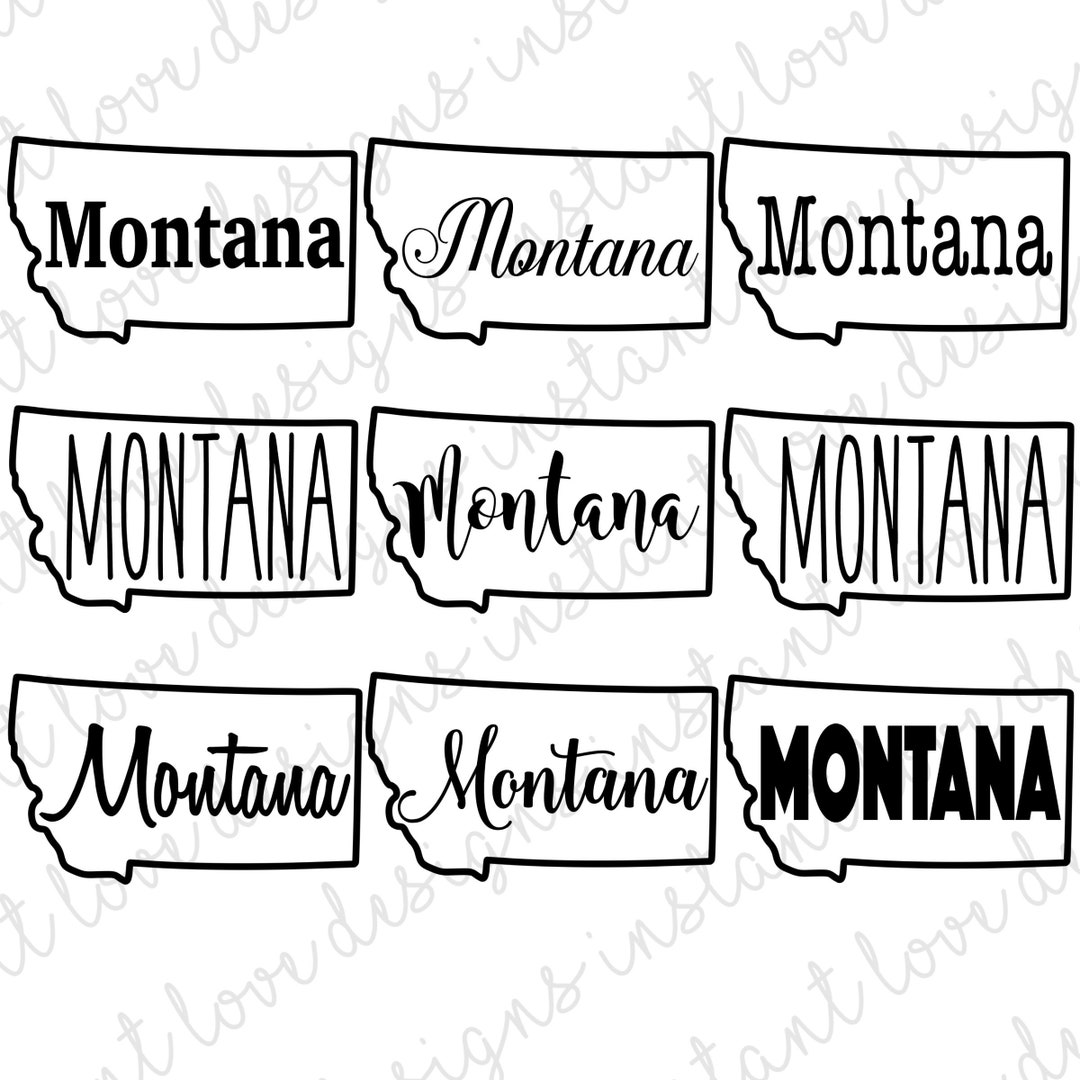 Montana State SVG Bundle | Graphic and Design Pack | PNG | JPG ...