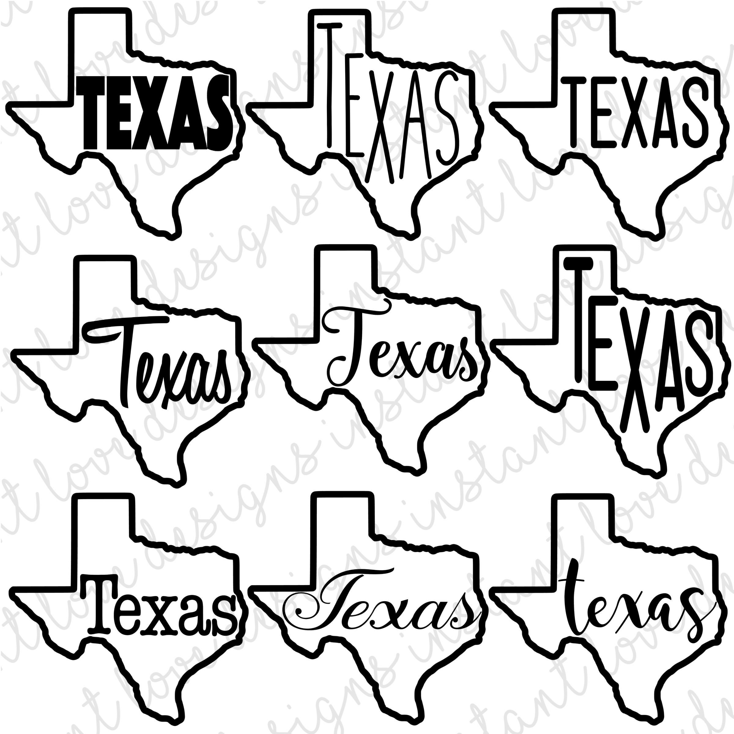 Texas State SVG Bundle | Graphic and Design Pack | Digital Download ...