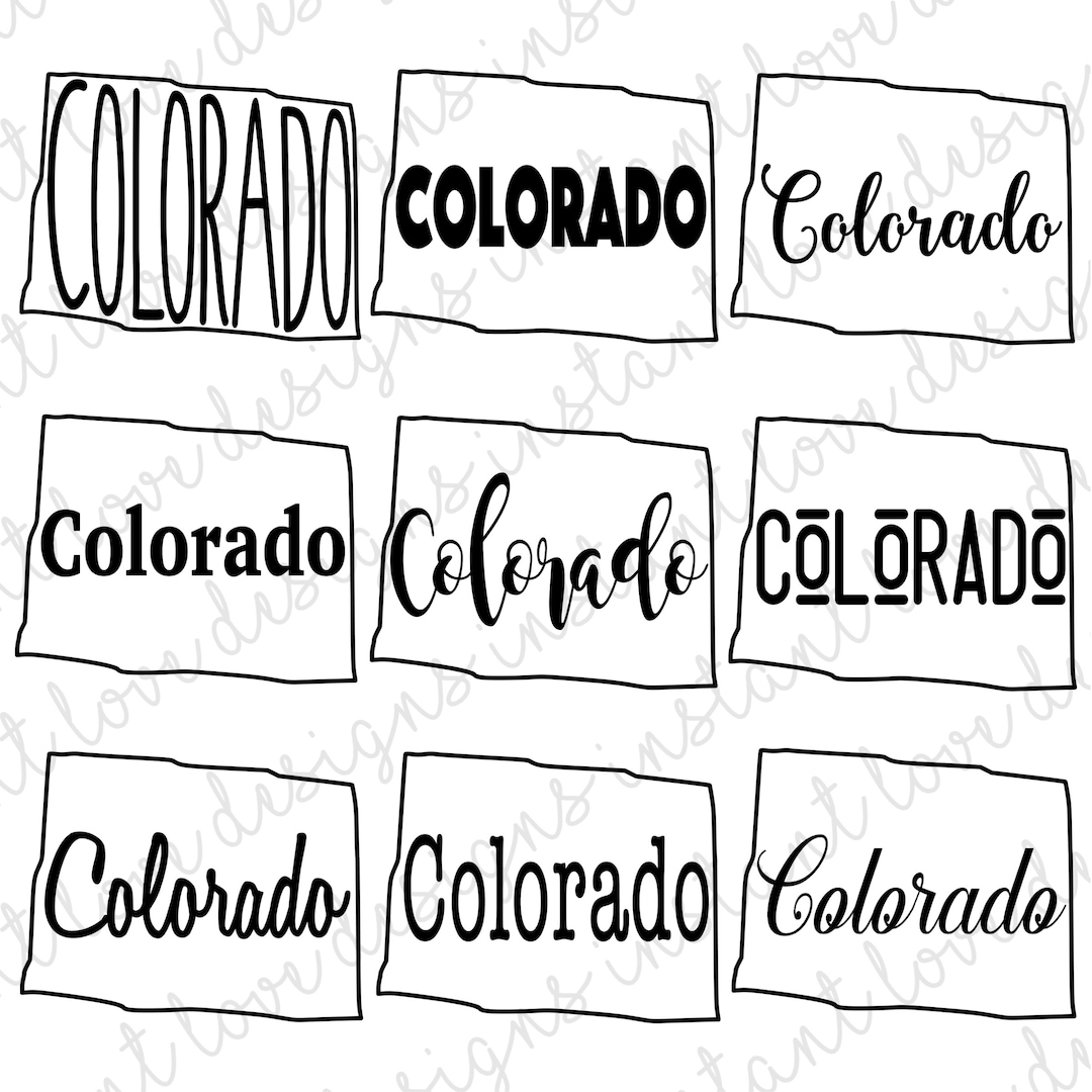 Colorado State SVG Bundle | Graphic and Design Pack | PNG | JPG ...
