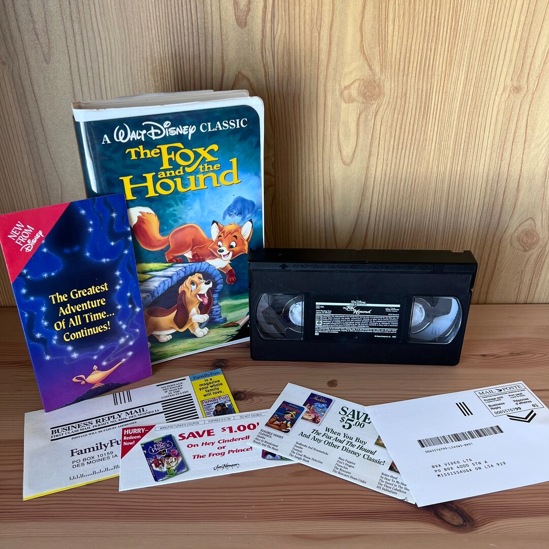 VINTAGE 1990's Walt Disney’s the Fox and the Hound on VHS - Etsy