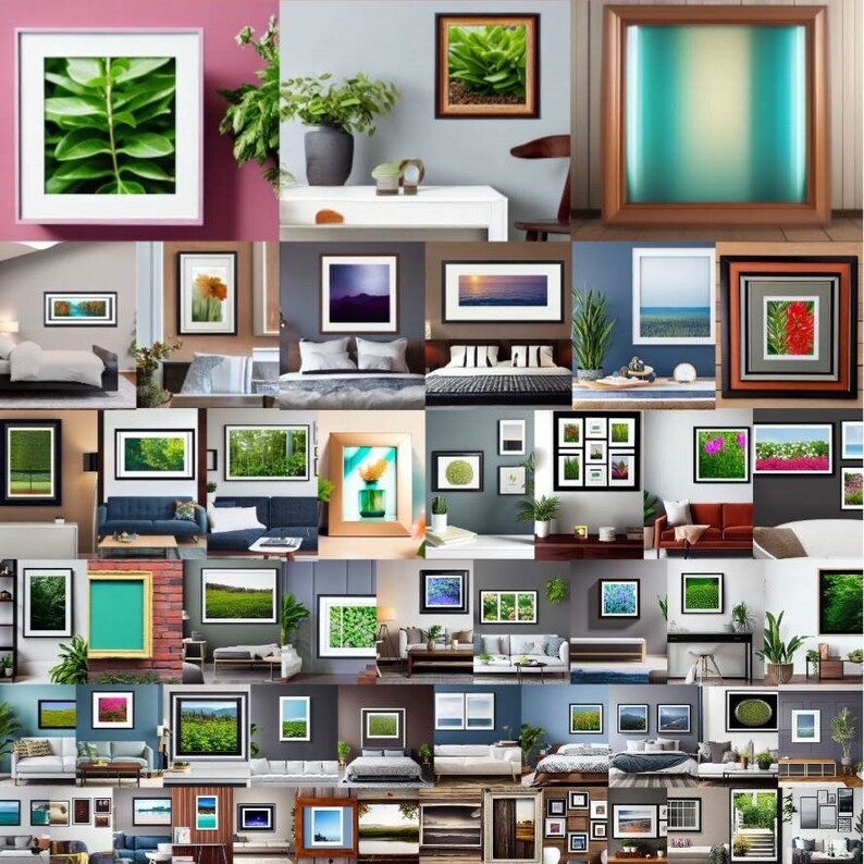 50 Mockup Frames Mock up Art JPG Digital Download Mock up Photograph ...