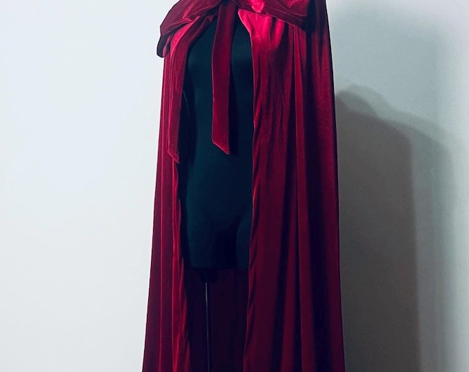 Red Cloak - Cotton, Hooded - Etsy