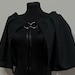 Black Short Cape, Double Layers Cape, Capelet, Viking, Witcher, Fantasy ...