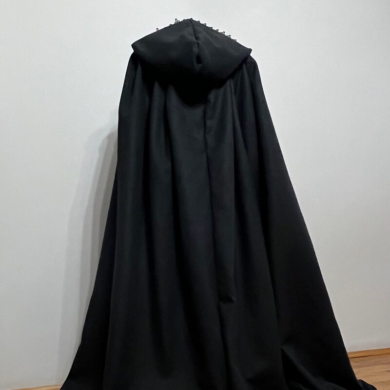 Black Hooded Cloak - Etsy