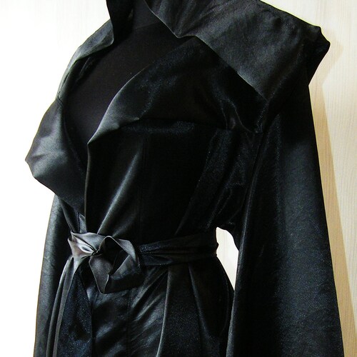 Black Robe Grim Reaper Costume Ceremonial Robe Wizard - Etsy