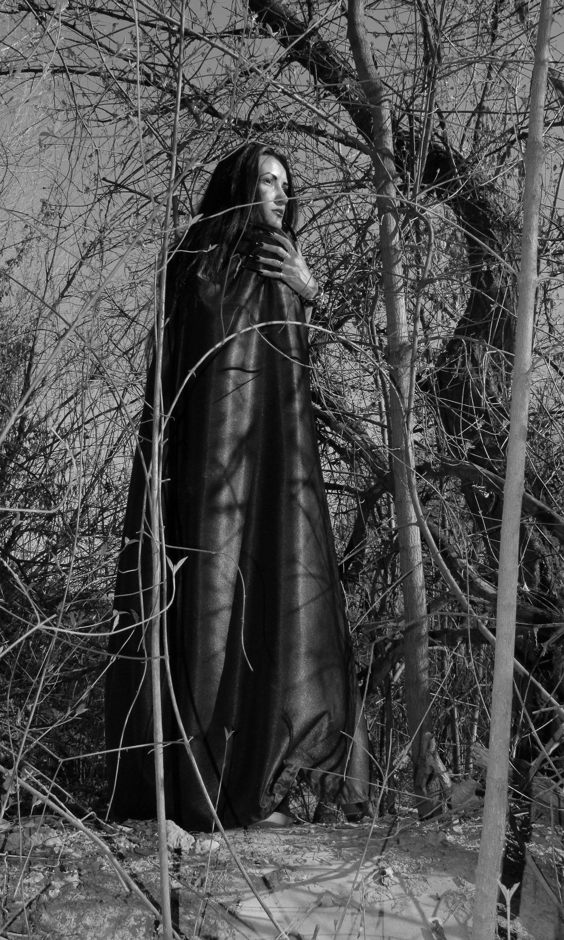 Black Witch Cloak Wizard Cloak Warlock Сloak Wide Hooded - Etsy