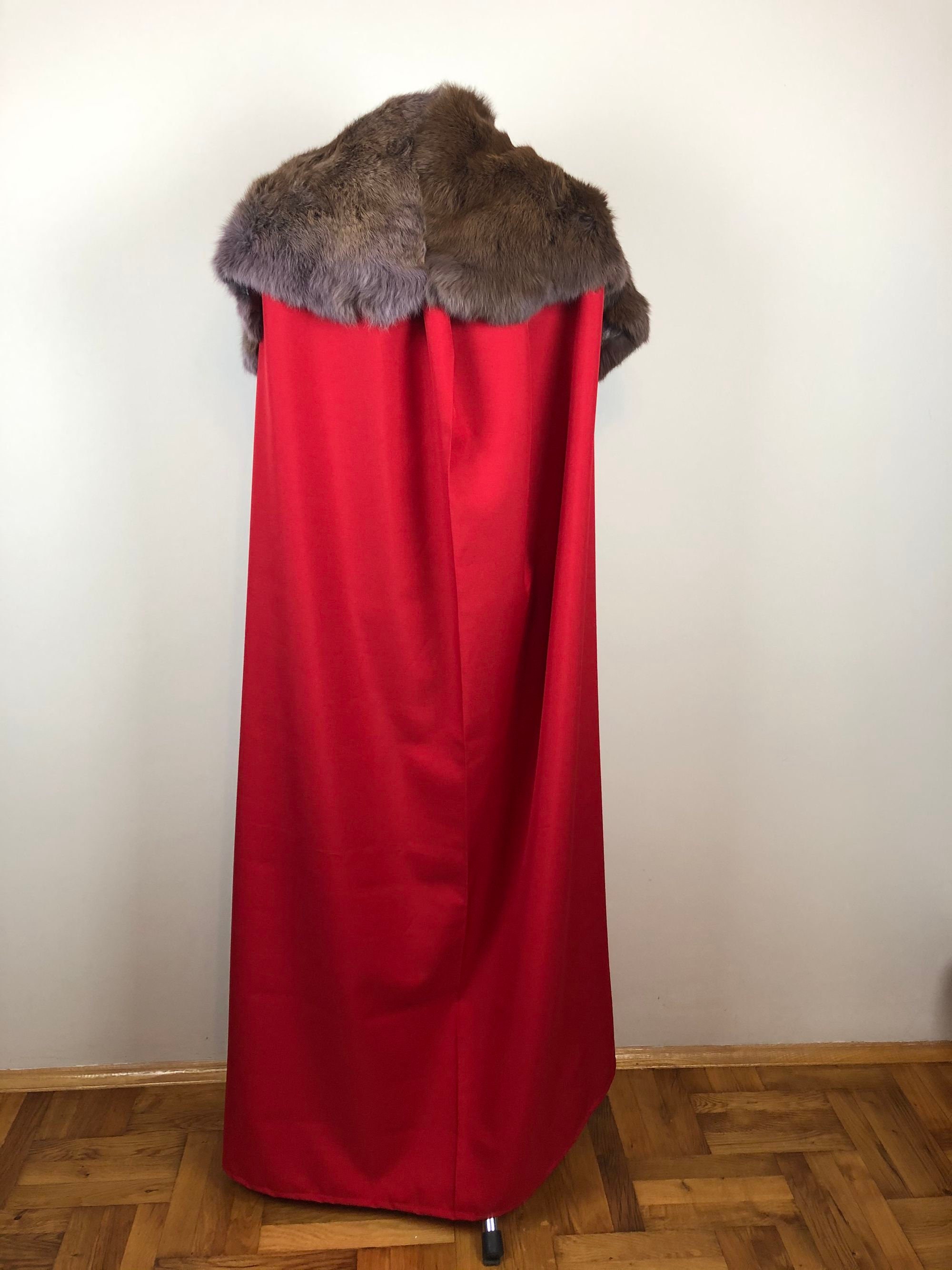 Fur Collar Cape Fur Cloak Real Fur Cape Real Fur Mantle | Etsy
