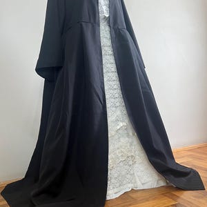 Black Robe, Robe Cover Dress Costume, Ceremonial Robe, Wizard Tunic ...