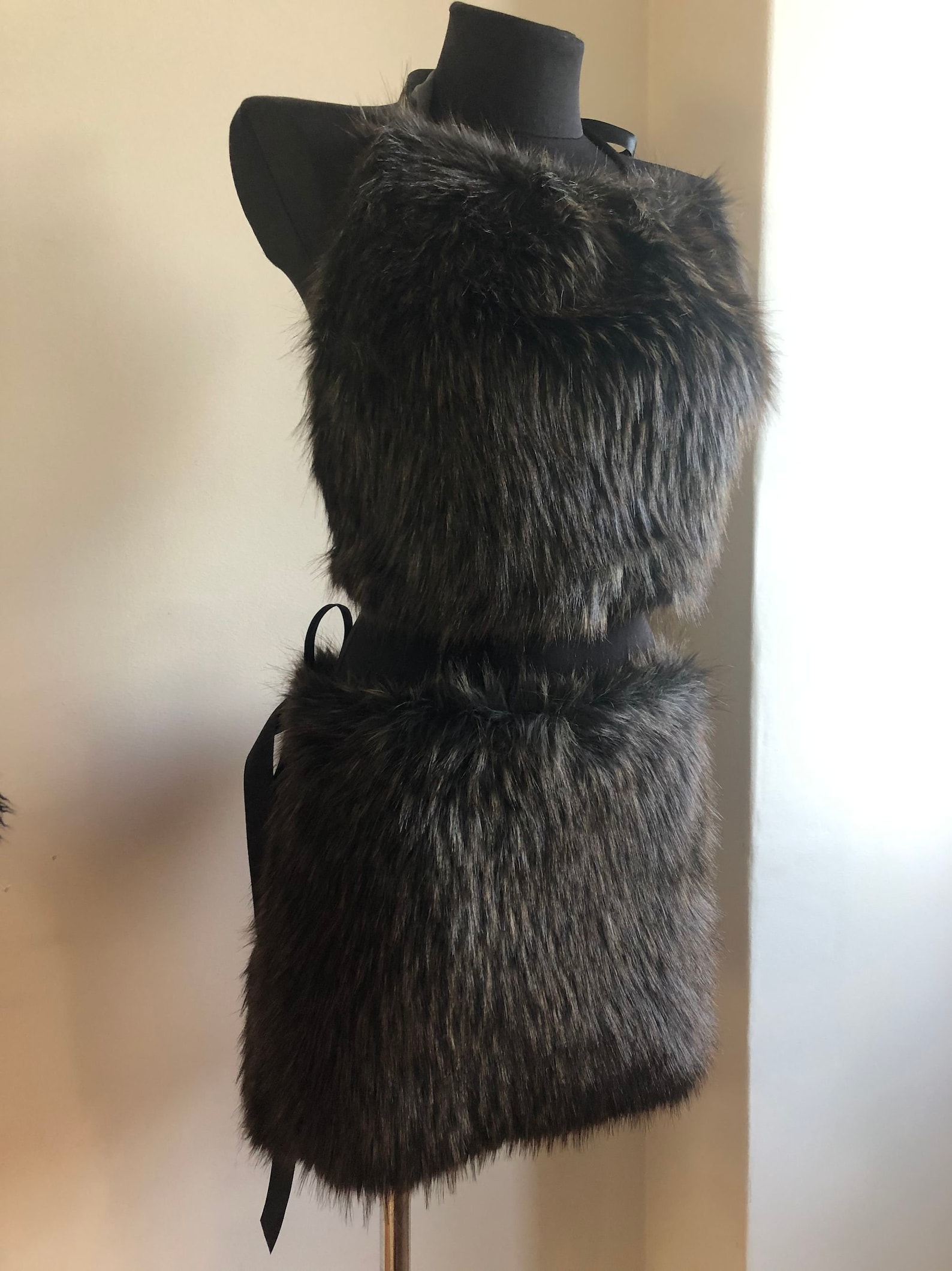 Fake Fur Larp Costume, Unisex Larp Costume, Faux Fur Top, Fur Galter ...