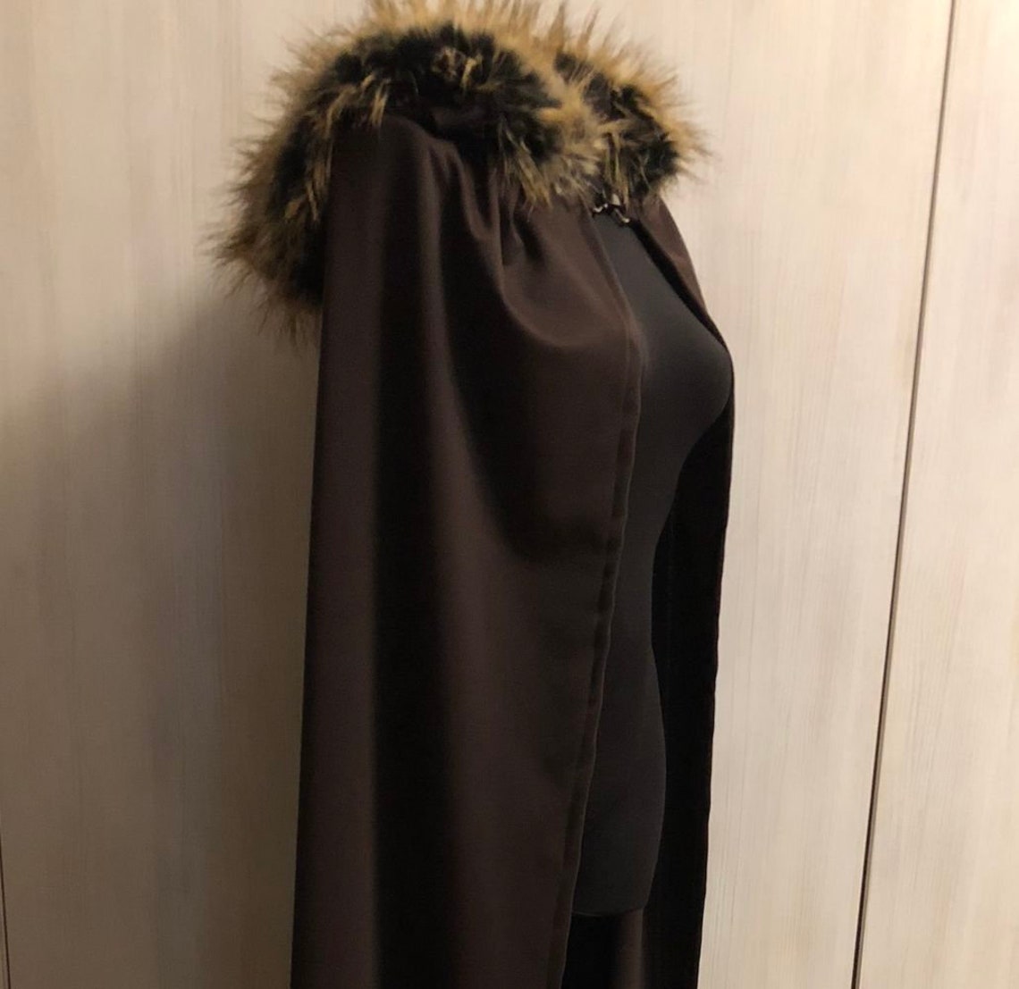 Hooded Cloak With Faux Fur Hooded Cloak Assasin Coat Fur Cape | Etsy