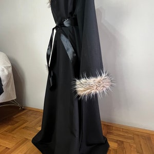 Hooded Robe With Fur, Witcher Robe, Cosplay Robe, Ceremonial Robe, Grim ...