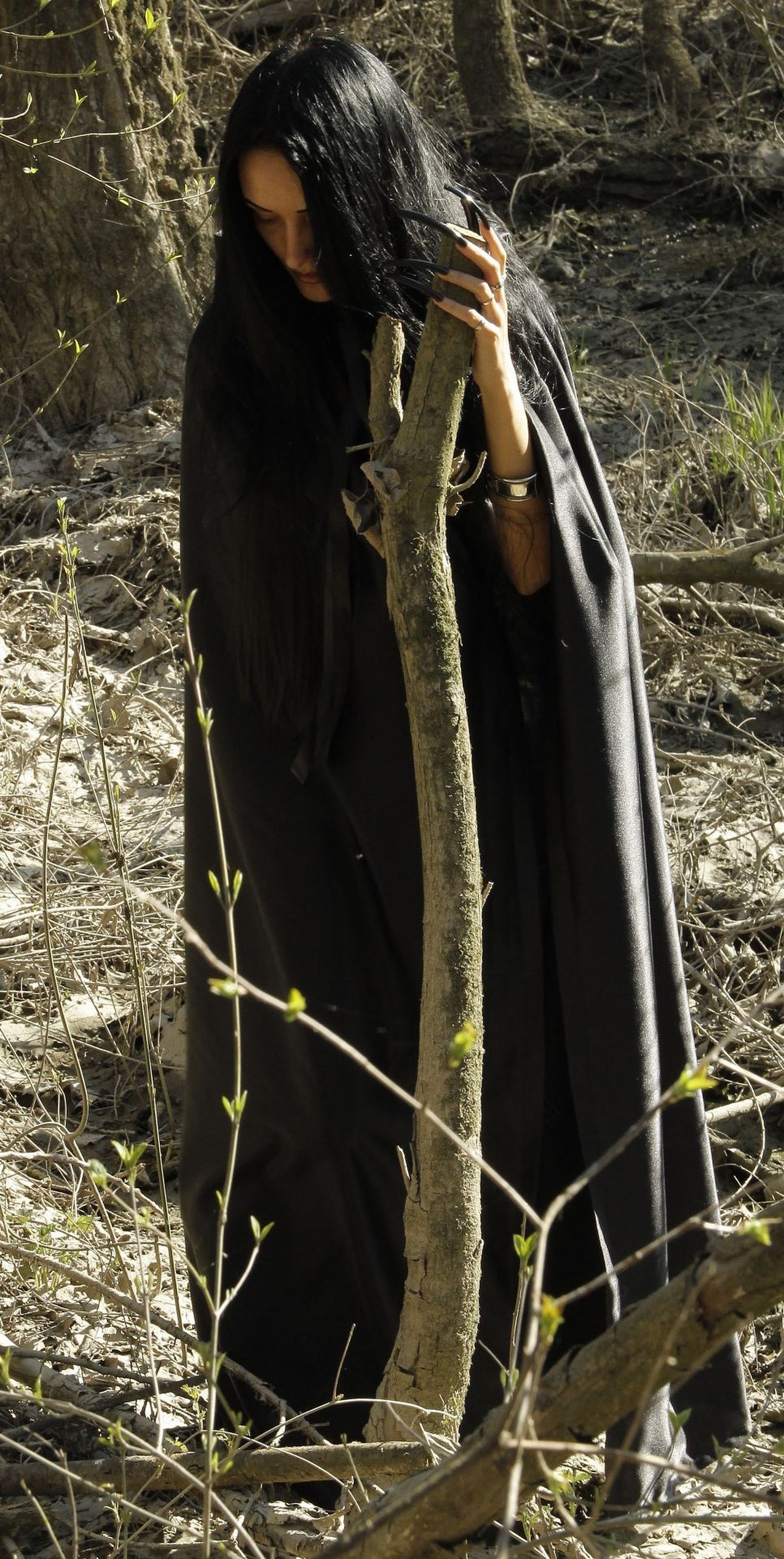 Black Witch Cloak Wizard Cloak Warlock Сloak Wide Hooded - Etsy