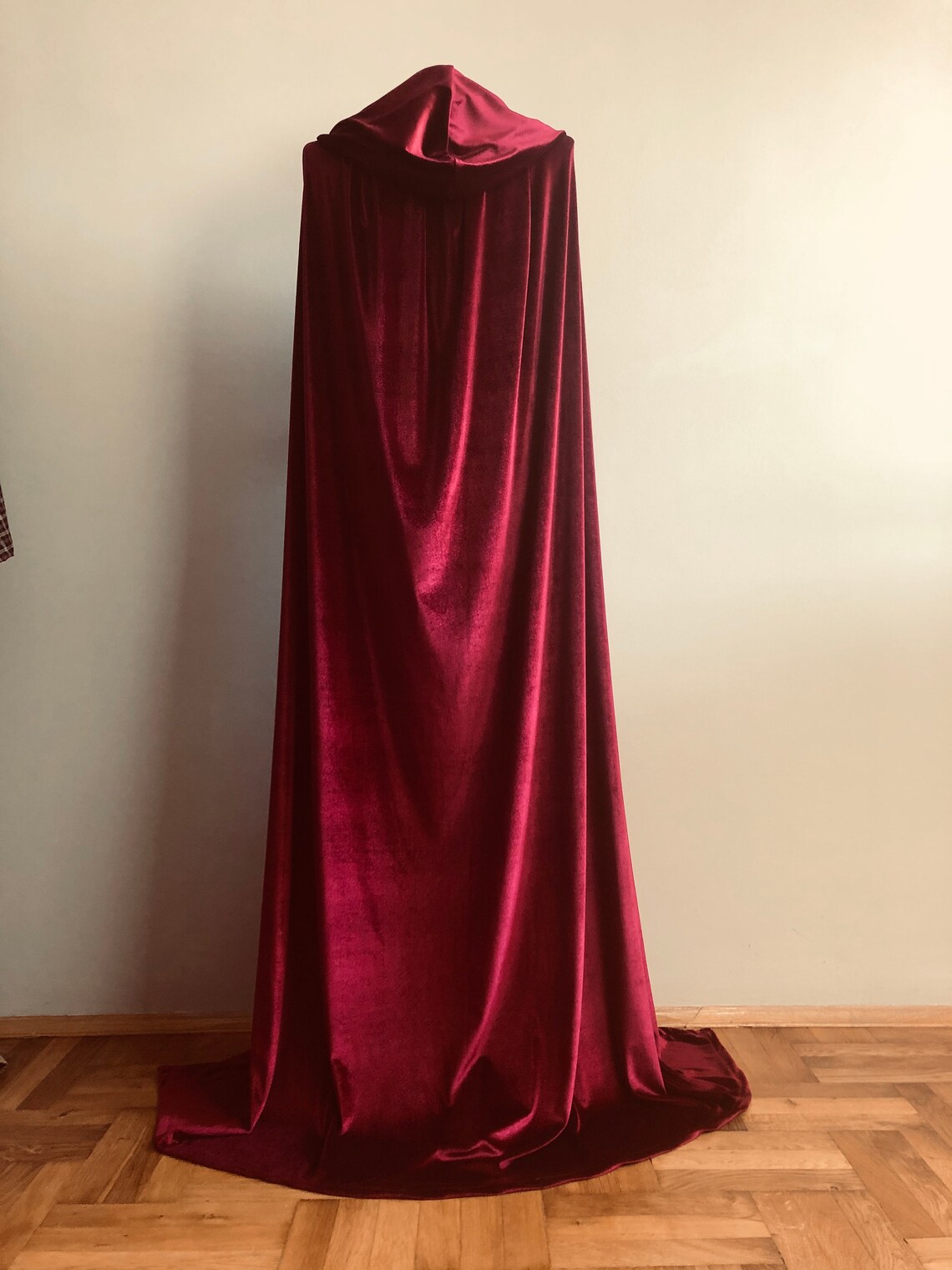 Black Long Velvet Hooded Cloak Raven Cloak Witch Cloak | Etsy Canada