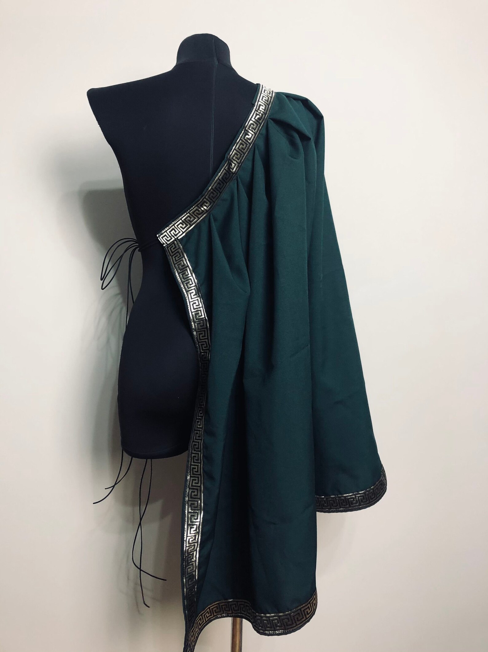 Celtic Viking Cape Dark Green Capelet One Shoulder Cape | Etsy UK