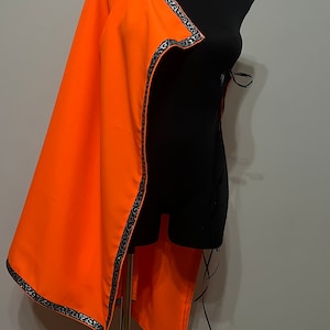 Celtic Viking Orange Cape, Orange Capelet, Orange Capelet, One Shoulder ...