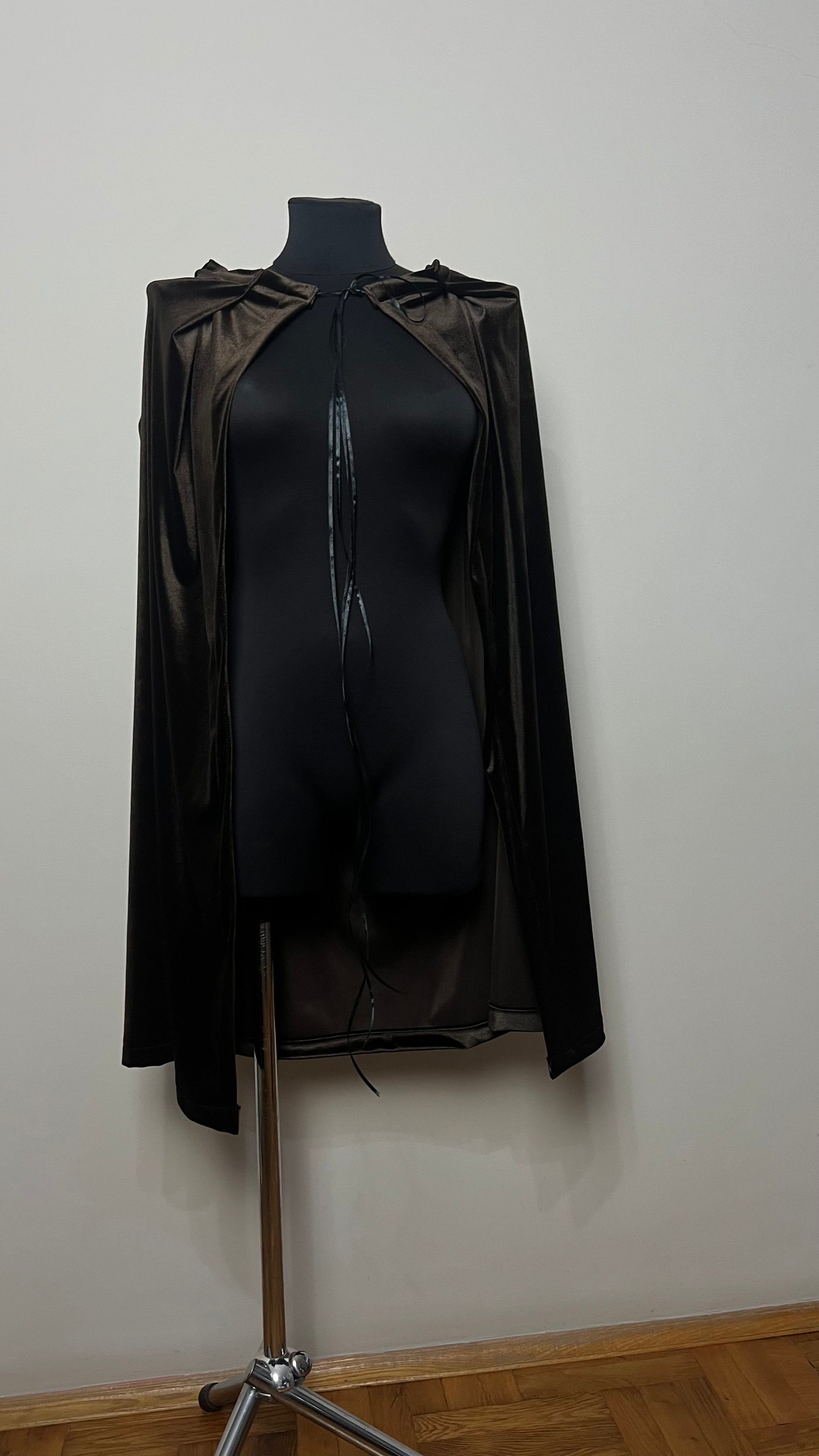 Dark Brown Valvet Cap, Chocolate Renaissance Capelet, One Shoulder Cape ...