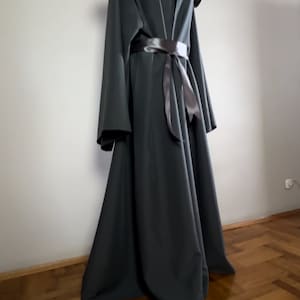 Black Robe, Grim Reaper Costume, Ceremonial Robe, Wizard Tunic, Hooded ...