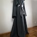 Black Robe, Grim Reaper Costume, Ceremonial Robe, Wizard Tunic, Hooded ...