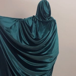 Blue Shade Green Velvet Cloak, Turquoise Green Velvet Cloak, Deep Green ...