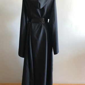 Black Robe, Grim Reaper Costume, Ceremonial Robe, Wizard Tunic, Hooded ...