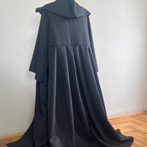 Black Robe, Robe Cover Dress Costume, Ceremonial Robe, Wizard Tunic ...
