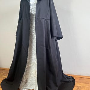 Black Robe, Robe Cover Dress Costume, Ceremonial Robe, Wizard Tunic ...