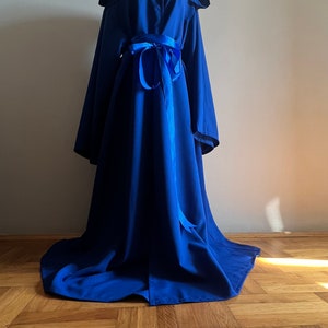 Hooded Black Robe, Medieval Grim Reaper Costume, Warlock Tunic, Kimono ...