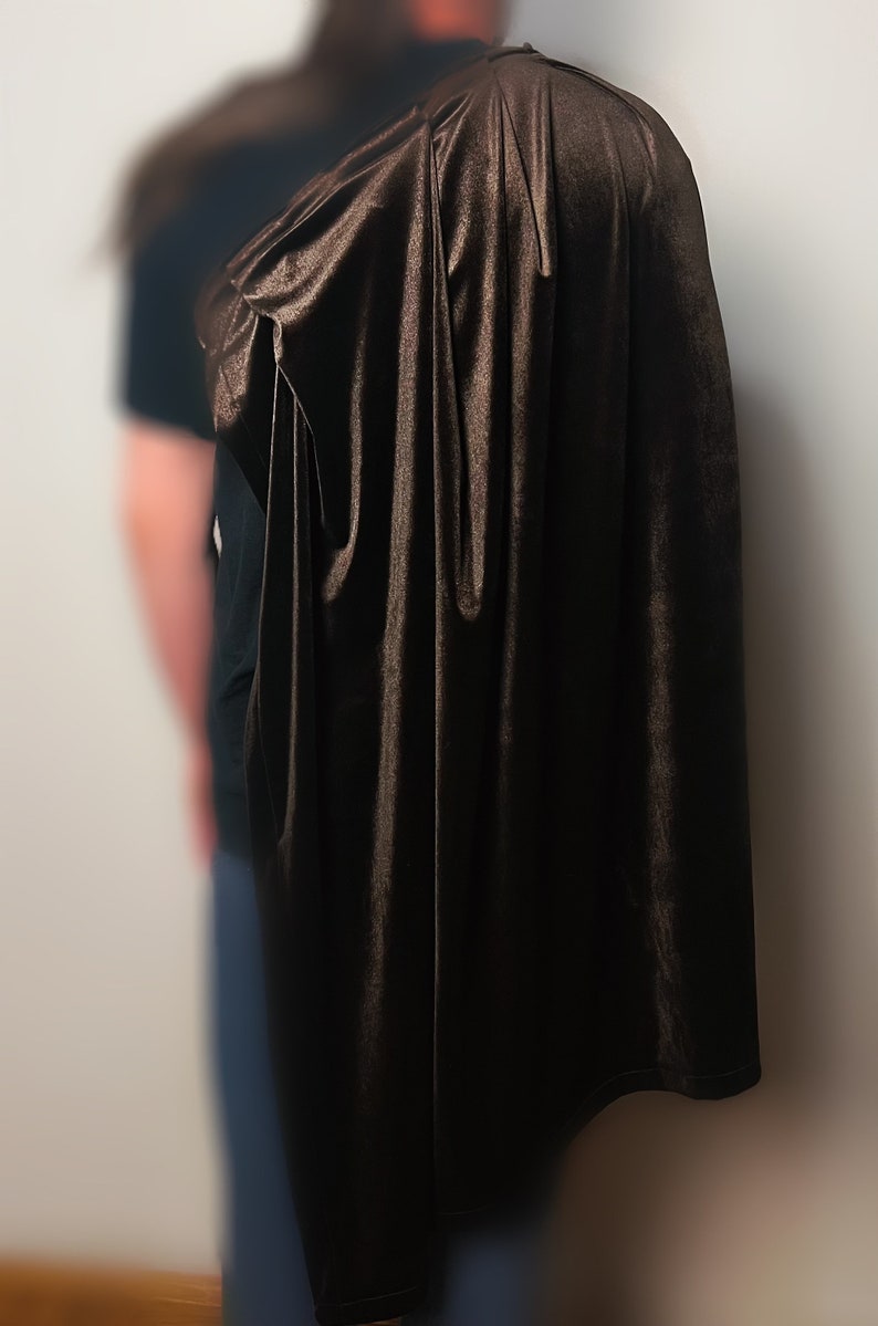 Dark Brown Valvet Cap, Chocolate Renaissance Capelet, One Shoulder Cape ...