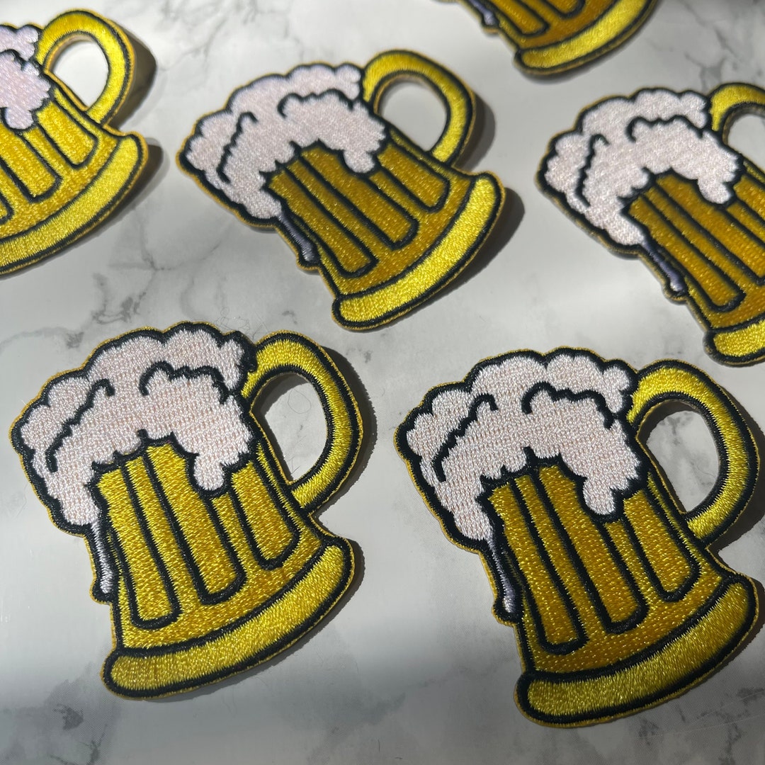 Beer Iron on Patch Embroidered Patch Appliqué - Etsy