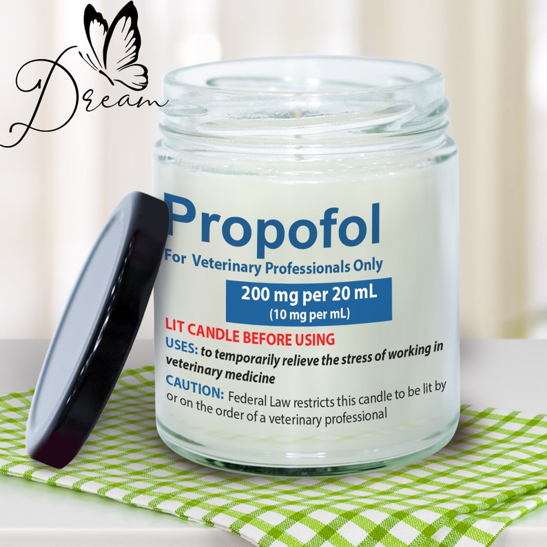 Veterinary Life Candle Propofol for Veterinary Professional - Etsy UK