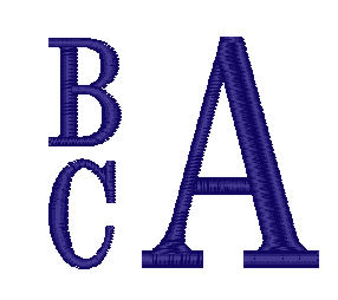 Square 3 Letter Machine Embroidery Monogram Fonts - Etsy