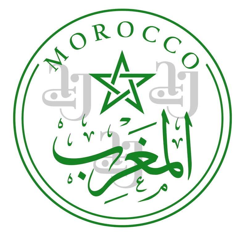 Morocco Arabic and English - Digital Files Green , Black and Gold - Etsy