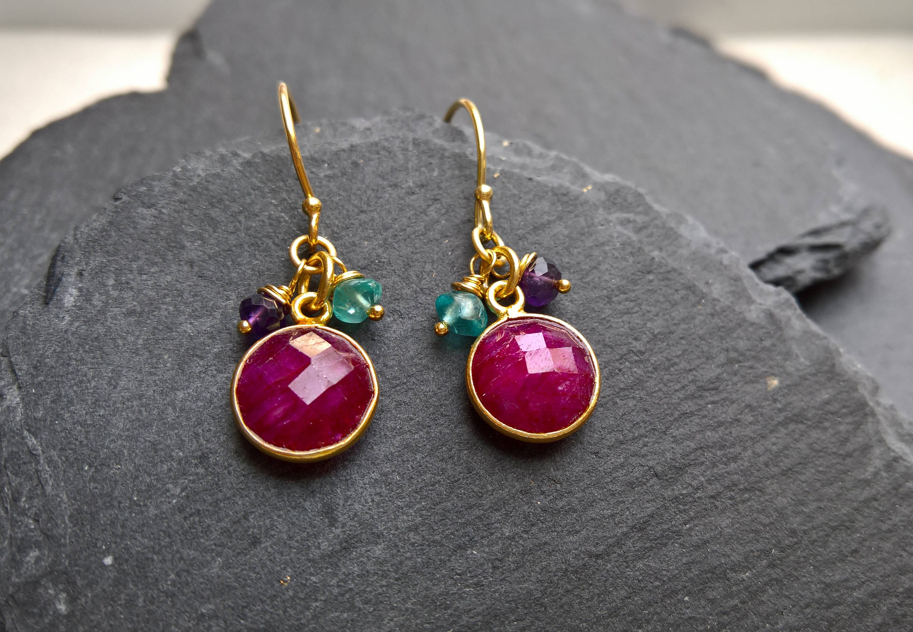 Ruby gift for wife Ruby jewelry gift ideas Xmas jewelry | Etsy