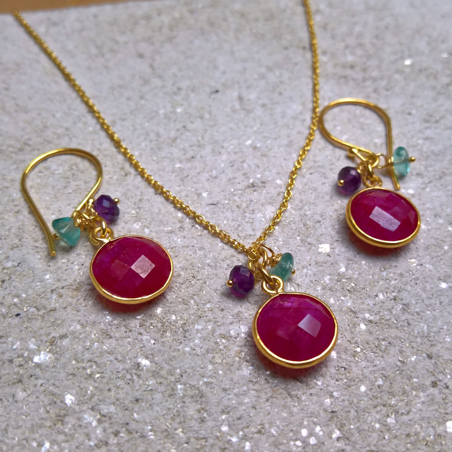 Ruby gift for wife Ruby jewelry gift ideas Xmas jewelry | Etsy