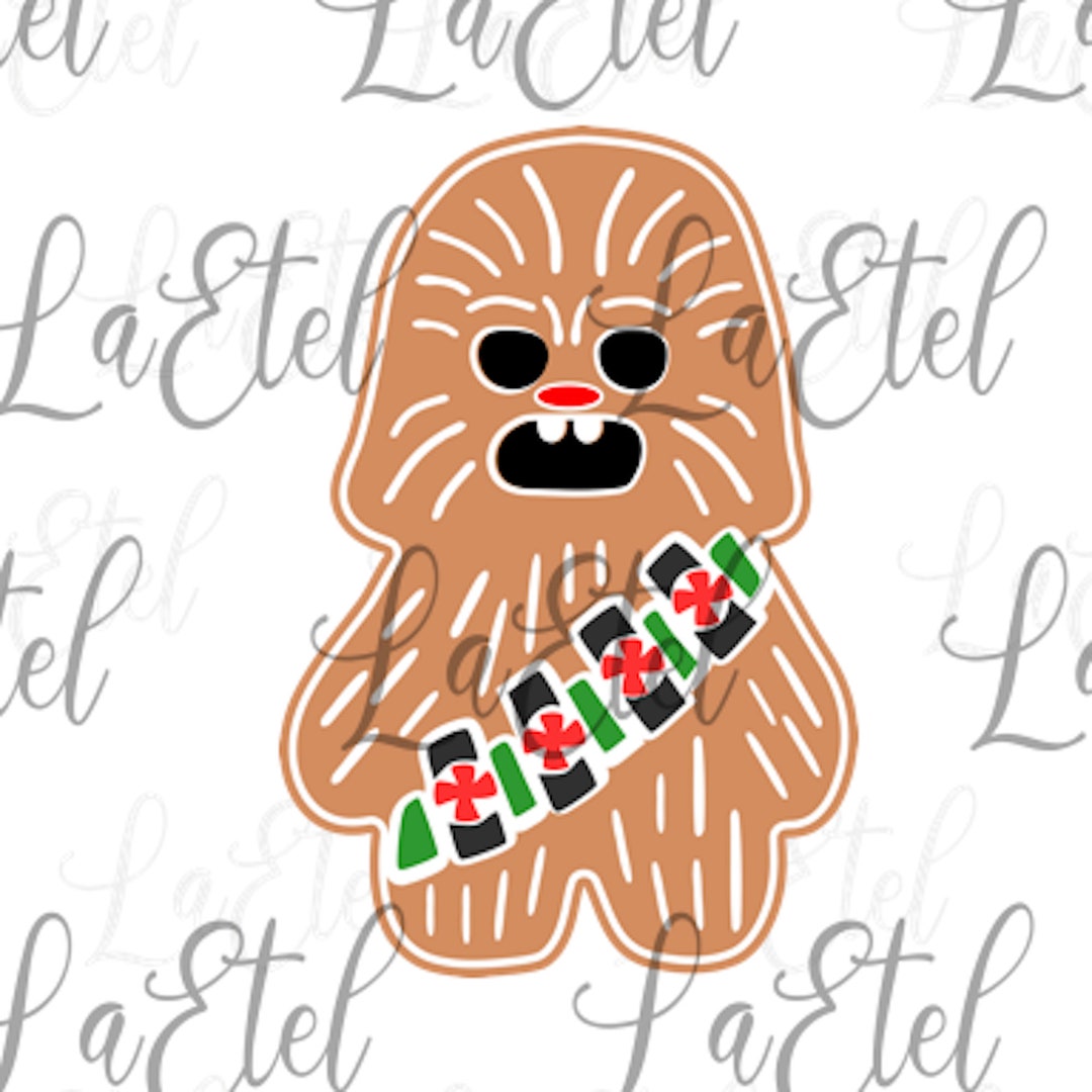 Gingerbread Cookie Chewbacca SVG, PNG, Christmas Chewy, Star Wars ...