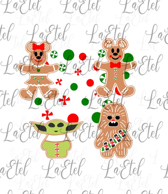 Gingerbread Cookie Bundle SVG PNG Minnie Mickey Chewy | Etsy