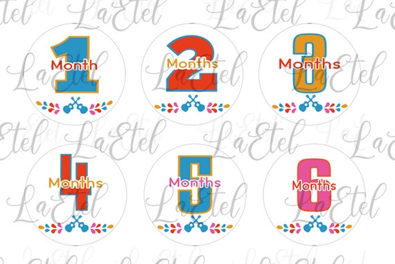Coco Un Poco Loco Stickers Digital Download Months in - Etsy