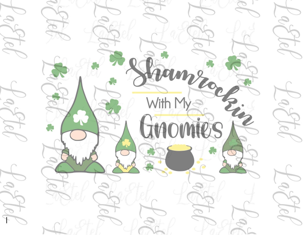 St Patricks Day, Shamrockin With My Gnomies, Gnome SVG Bundle, PNG ...