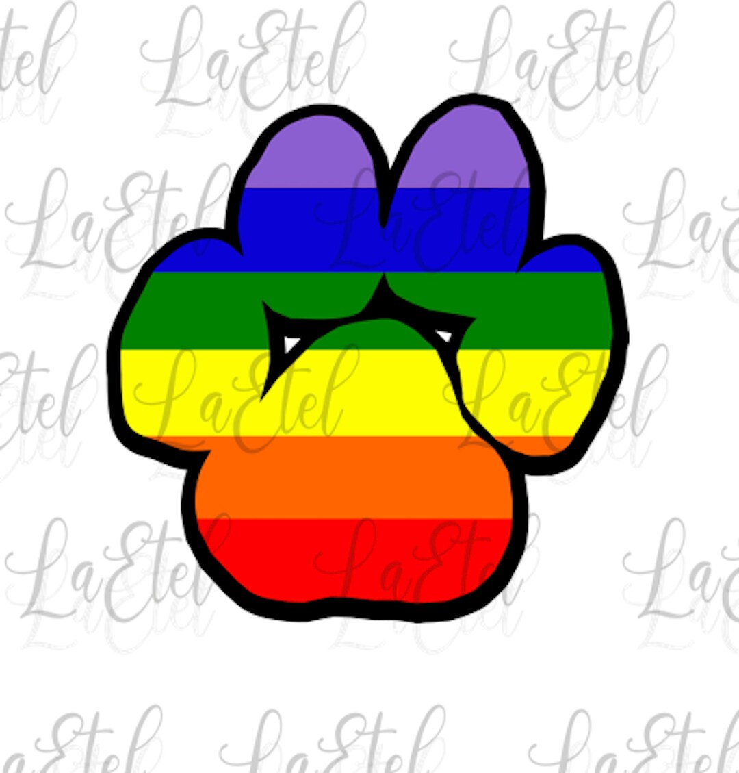 Pride Paw SVG, PNG, Digital Download, Rainbow Paw, Dog, Cat, Puppy - Etsy
