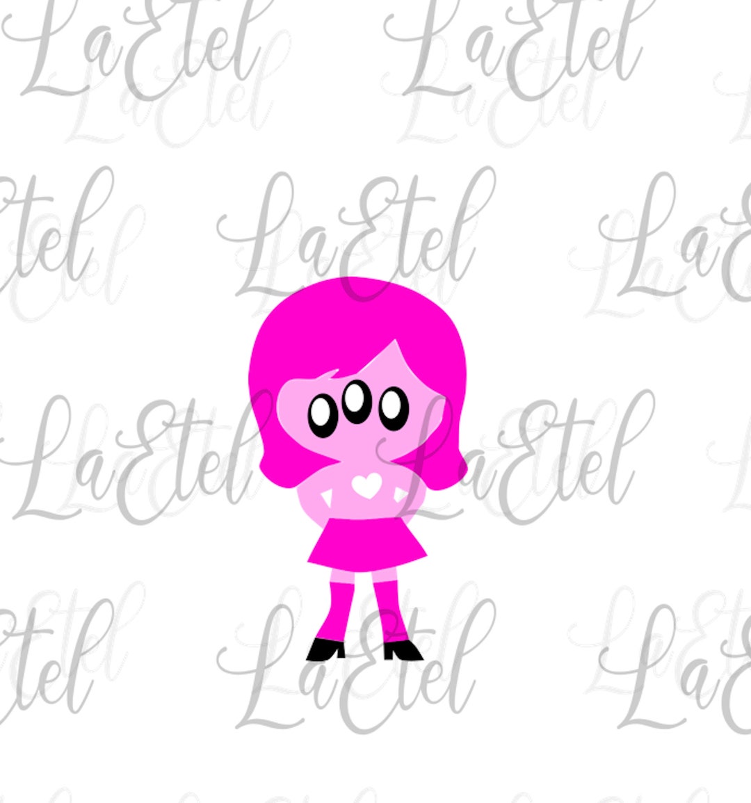 Monster Girl Clipart, Three Eyed, SVG, PNG, JPEG (digital Download) - Etsy