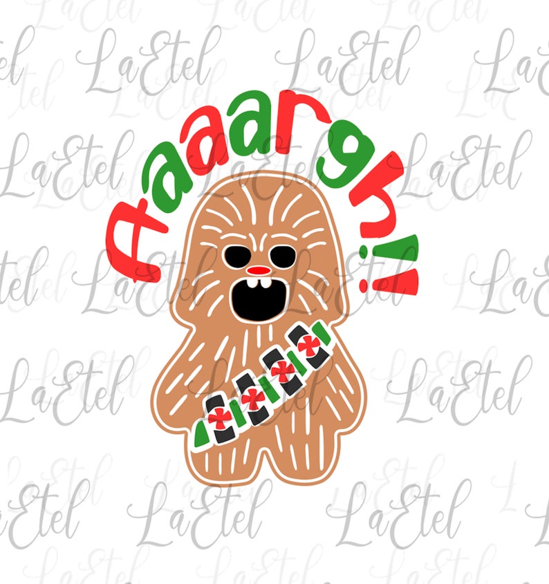 Christmas Chewbacca SVG, PNG, Clipart, Aaargh, Star Wars Instant ...
