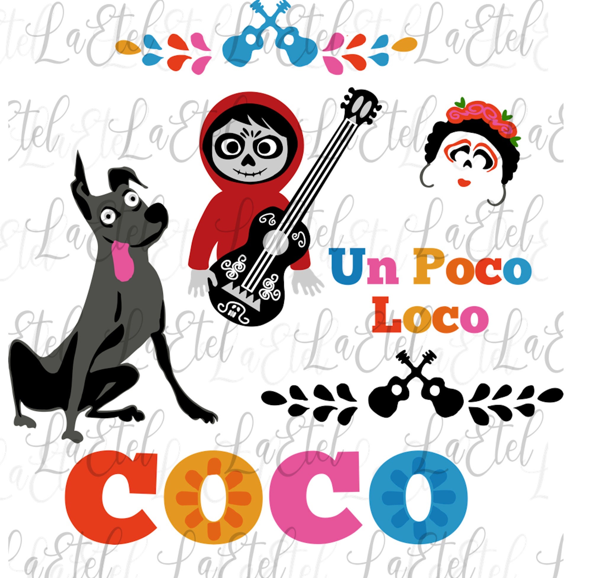 Dia De Los Muertos Coco Movie Instant Digital Download SVG, PNG, Miguel ...