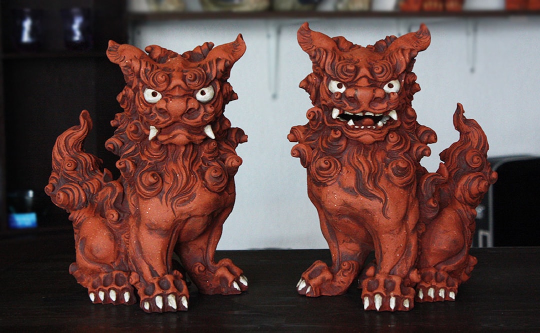 Japanese Shisa Dog Gift Celebration Present Japaese Ceramics Ryuku ...